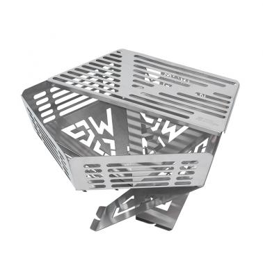 Mobi Garden Camping Fire Pit Grill - Portable Foldable Wood Burning ...