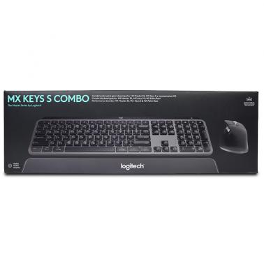 Logitech MX Keys S Bluetooth Combo Keyboard,Mouse,Palm Rest - Graphite ...