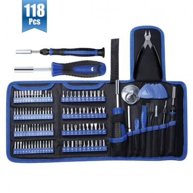 118 in 1 Precision Screwdriver Set with 100 bits Magnetic Repair Tool ...
