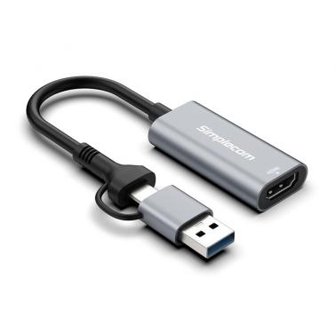 Simplecom USB 3.0 and USB-C to HDMI FHD Video Card Adapter (DA306C ...