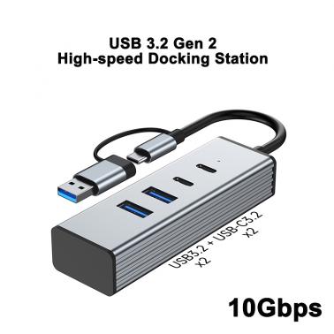 10Gbps USB-C Hub 3.2 Gen2 Docking Station - 4-in-1 Multi-Port Adapter for Laptop USB-A/C - Umart ...