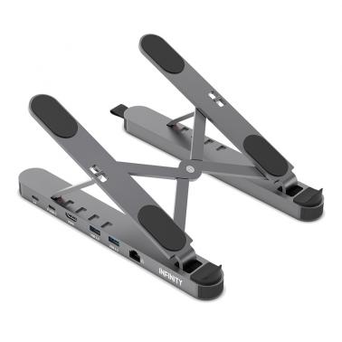 Infinity Laptop Stand with 5-in-1 Hub (HB348) - Umart.com.au