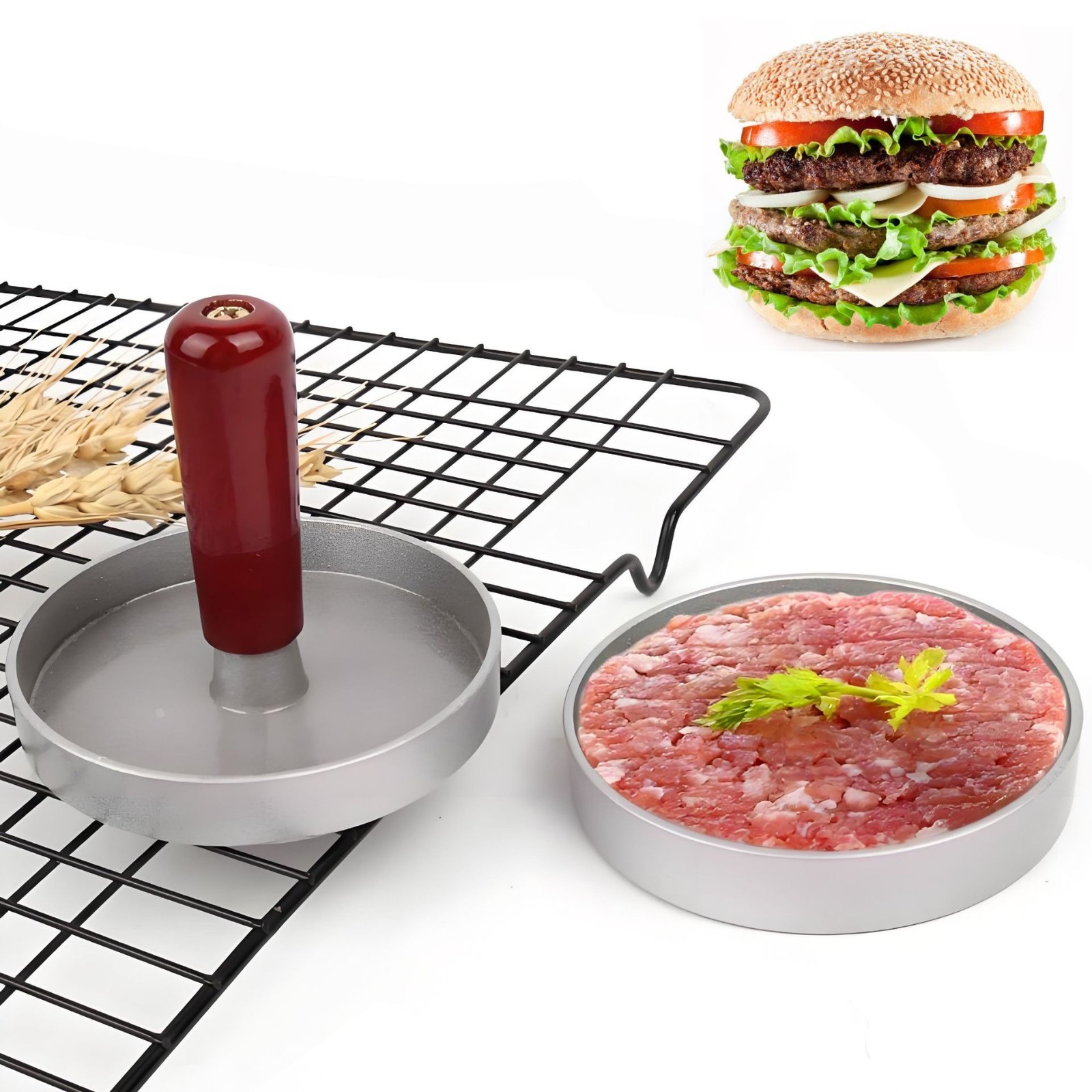 Household Manual Hamburger Patty Press, Patty Mold Combo Set, Food ...