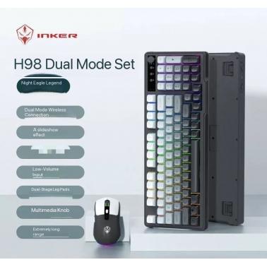 Dual-mode wireless Bluetooth keyboard knob office typing film keyboard ...