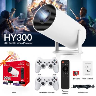 Smart Projector Game Console 2 in 1 with Dual Wireless Controllers ...